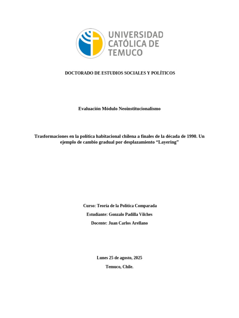 Neo Institucionalismo | PDF | Neoliberalismo | Ciencias Políticas