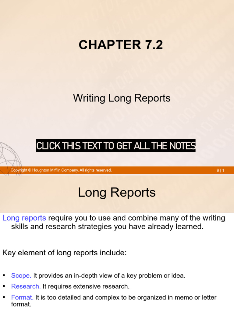 Guide to Writing Long Reports | PDF | Abstract (Summary) | Book Design