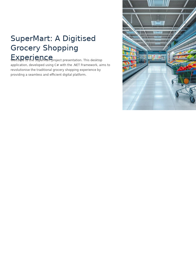 SuperMart: .NET Core Grocery App | PDF | Databases | Usability