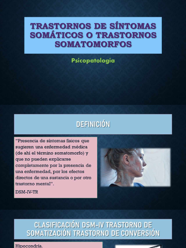 Trastornos de Síntomas Somáticos o Trastornos Somatomorfos | PDF