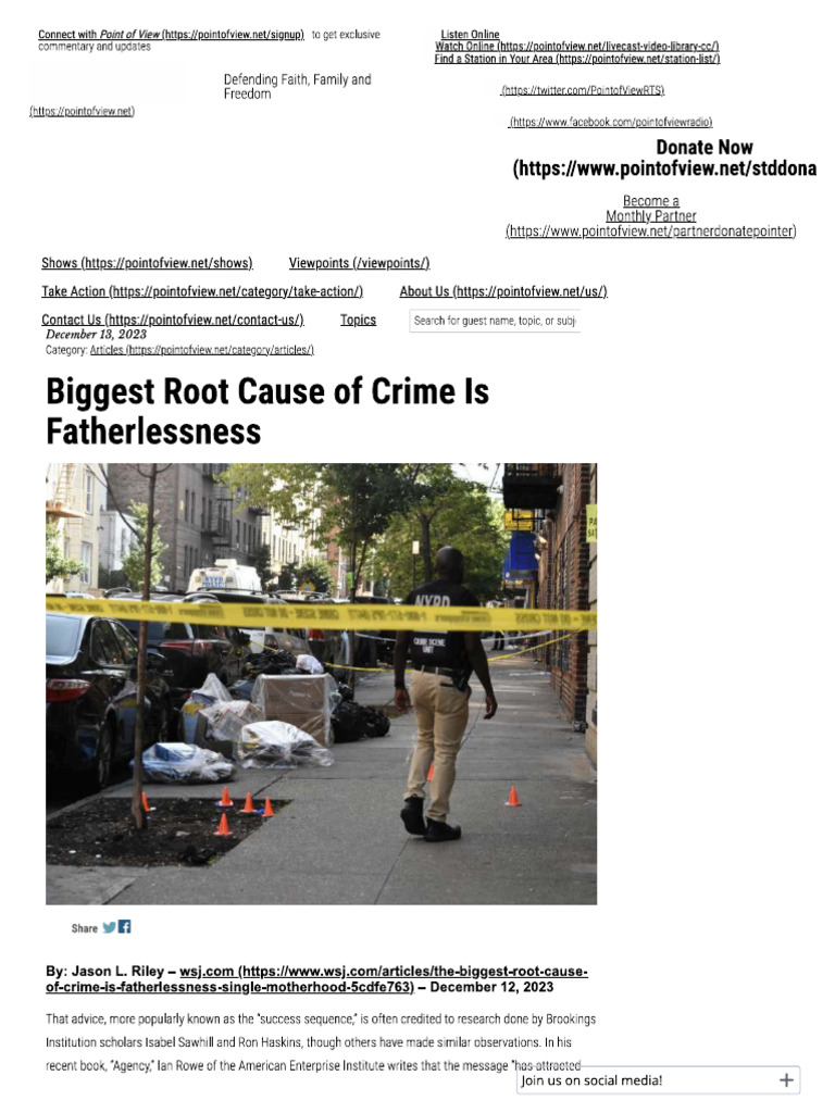 Fatherlessness Biggest Problem | PDF
