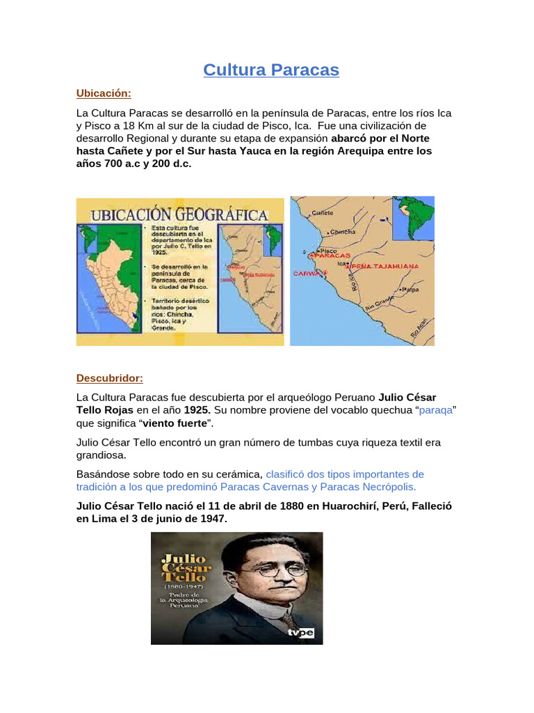 Cultura Paracas.. | PDF