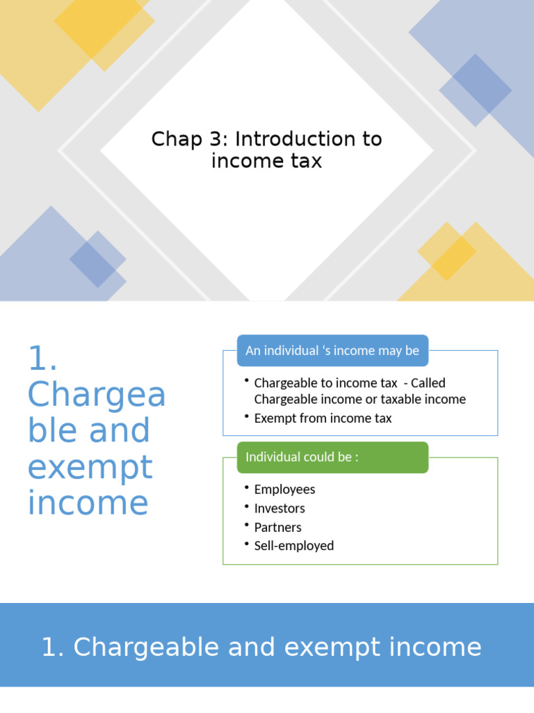 Chap 3 Introduction To Income Tax | PDF | Income | Income Tax