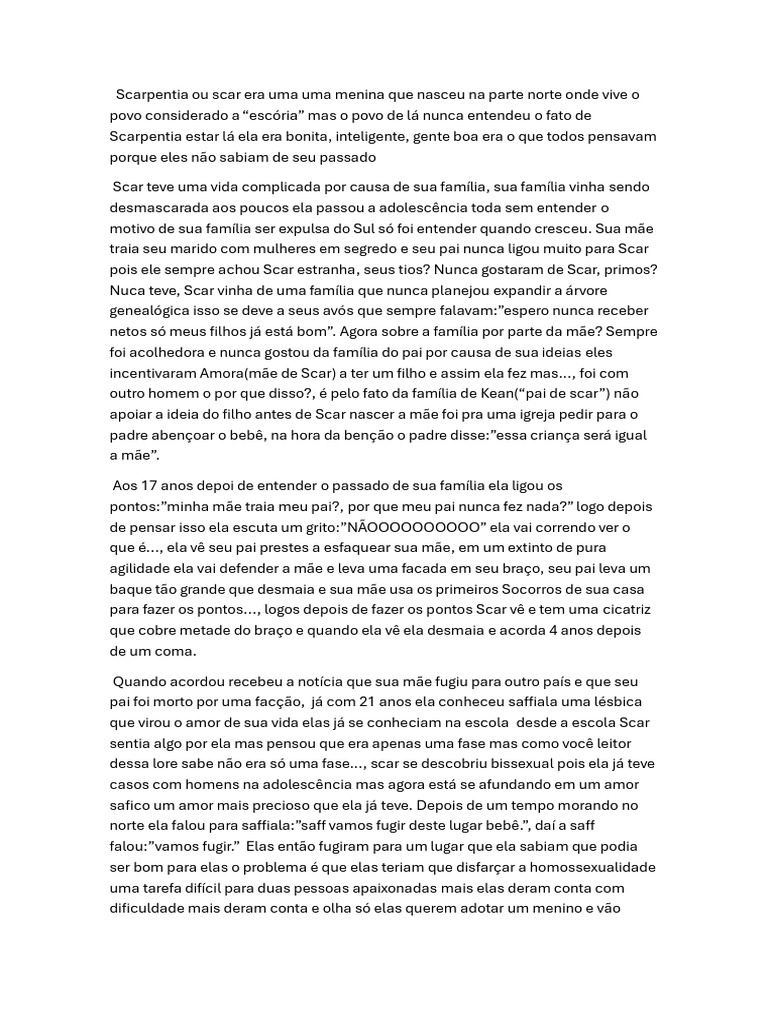 Scar | PDF | Família | Amor