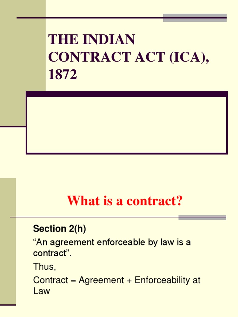Contract Act, 1872 | PDF