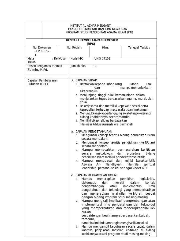 Rps Mku Ke Nu An | PDF