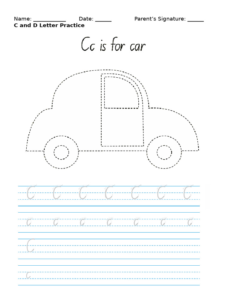 8 - C and D Letter Practice | PDF