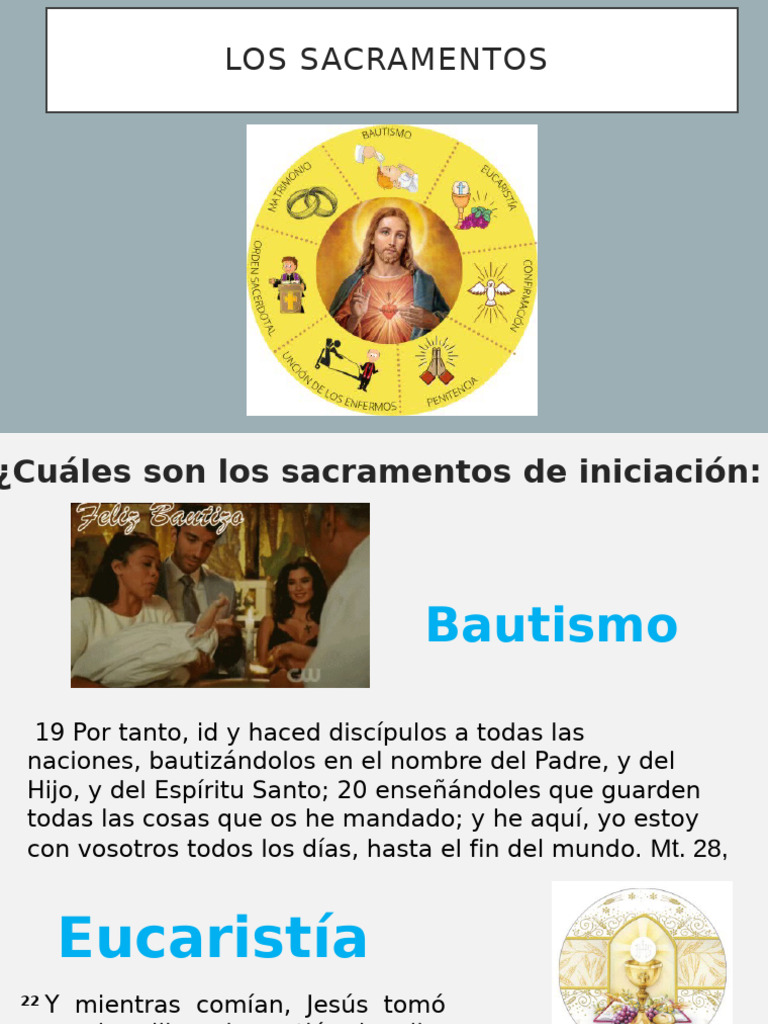 Cuáles Son Los Sacramentos de Iniciación | PDF | eucaristía | Sacramentos