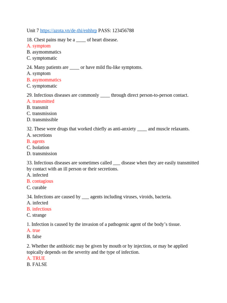 Unit 7 TACN2 | PDF | Infection | Pathogen
