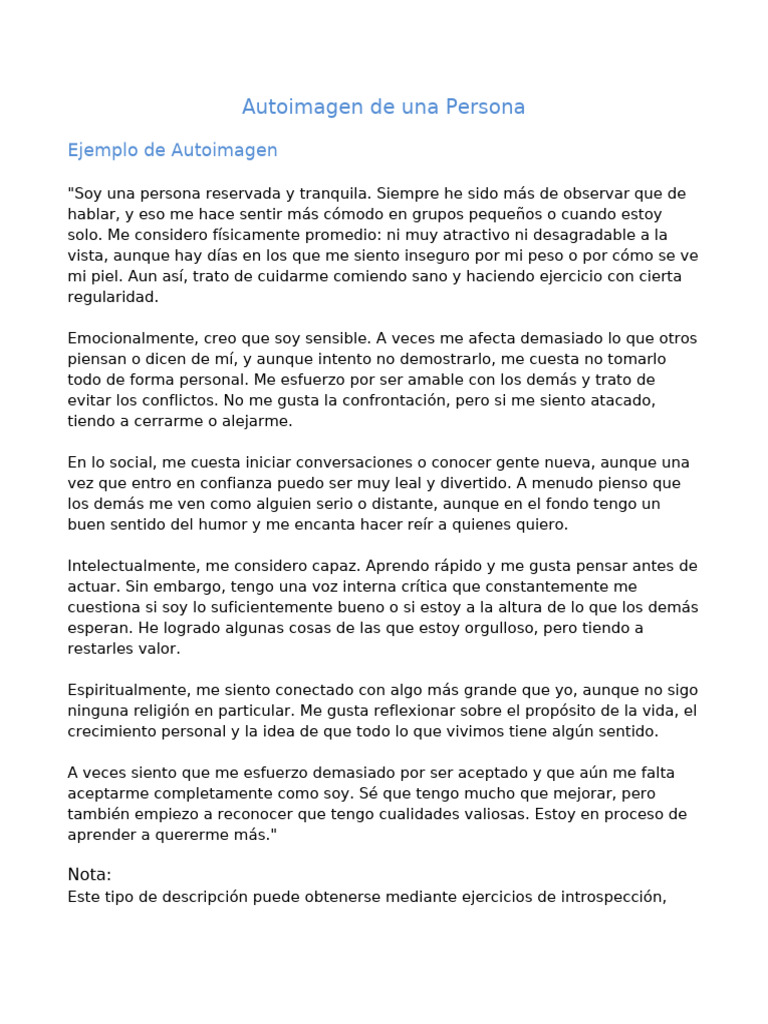 Creencias y Conductas de Autoimagen | PDF | Comportamiento | Aprendizaje