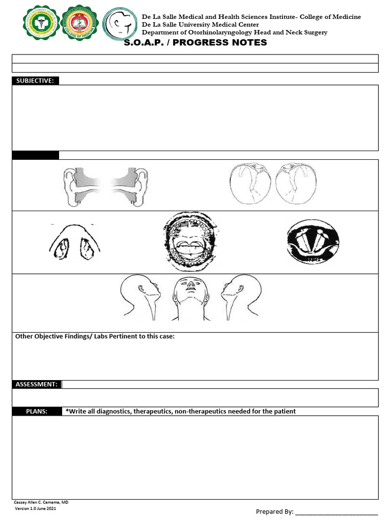 Otorhinolaryngology Progress Notes Template | PDF
