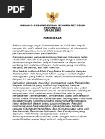 Teks Undang-Undang Dasar 1945 | PDF