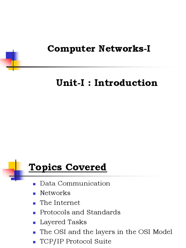 CN 1 CS Unit 1 | PDF | Internet Protocol Suite | Internet Protocols