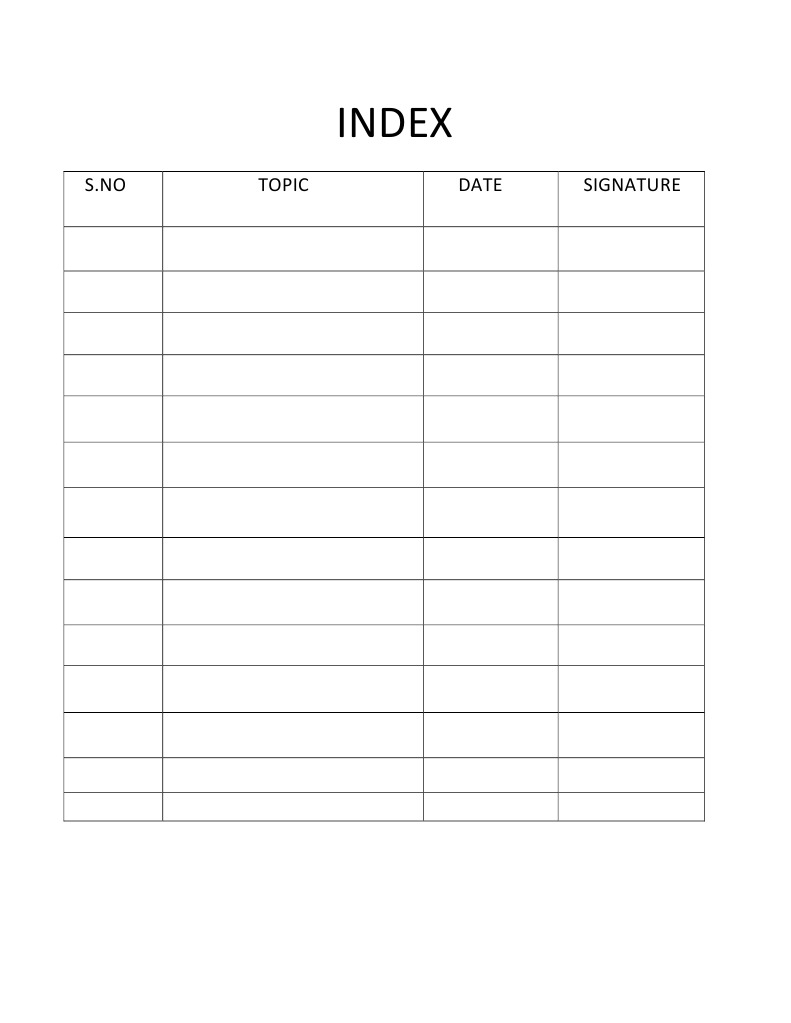 Document Index and Signatures | PDF