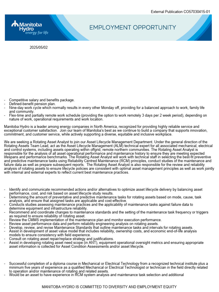 Data Overview - Rotating Asset Analyst | PDF | Reliability Engineering | Business