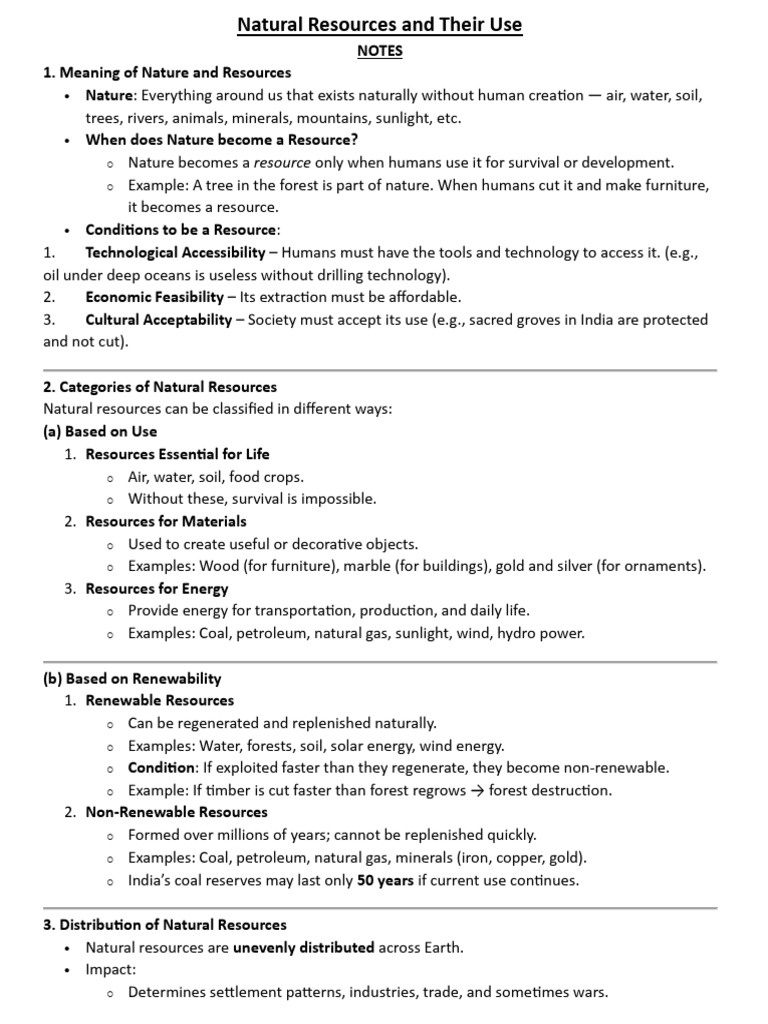 Class 8 Chapter 1 SST Complete | PDF | Renewable Resources | Soil