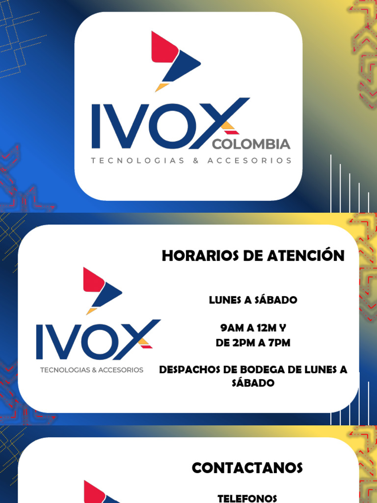 Horarios y Productos Ivox Colombia | PDF | Yo telefono | Hardware de ...