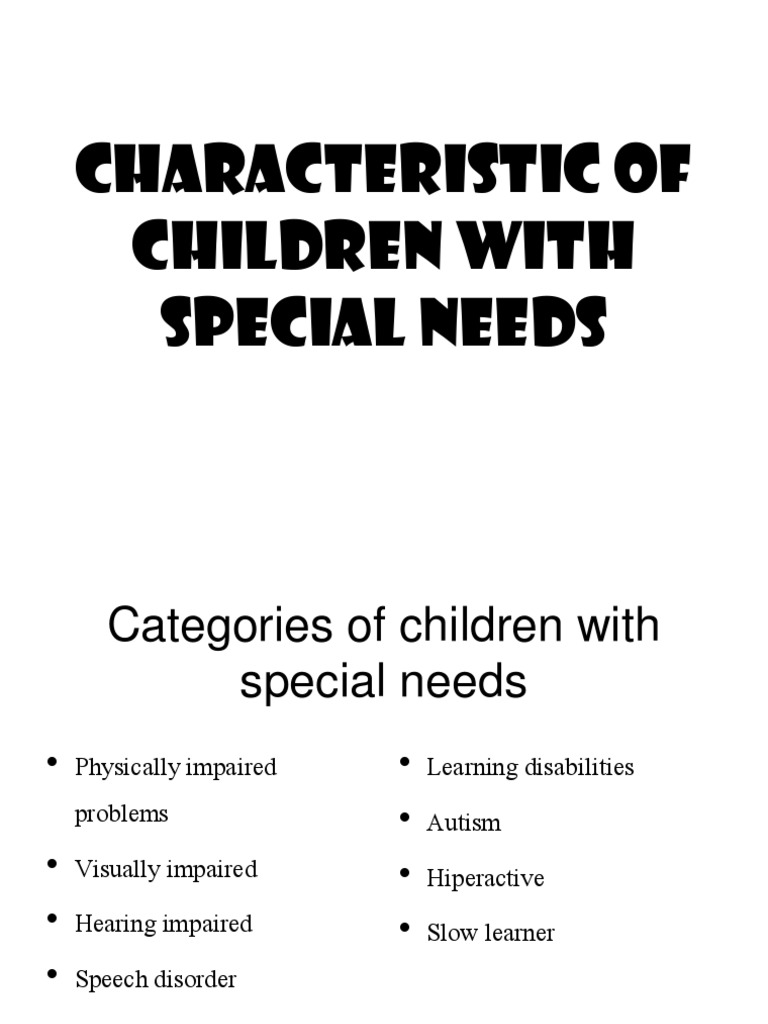 Children With Special Needs | Download Free PDF | Hearing Loss ...