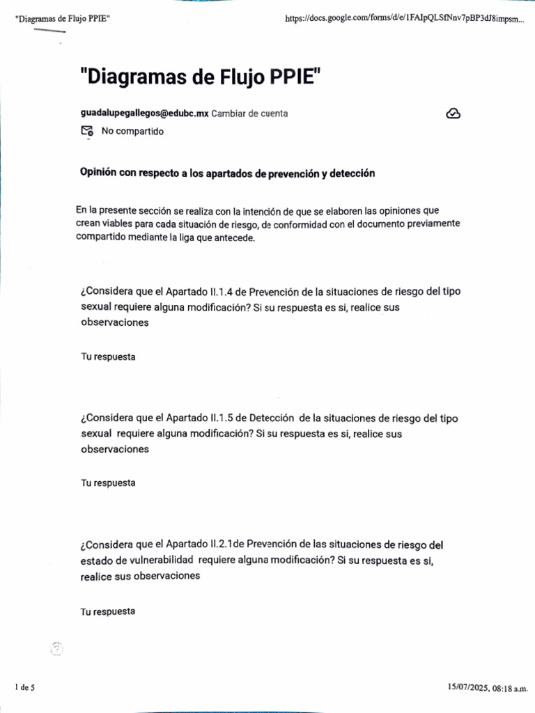 Opiniones sobre Diagramas de Flujo PPIE | PDF | Comportamiento ...