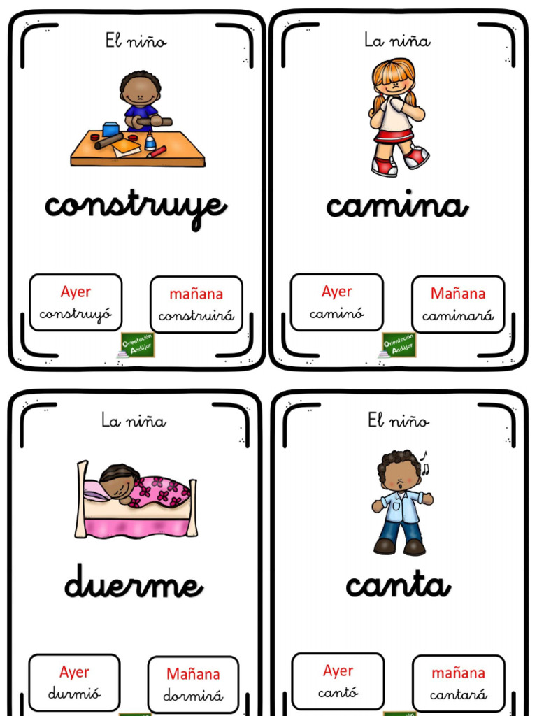 Dibujos de Verbos Grandes | PDF