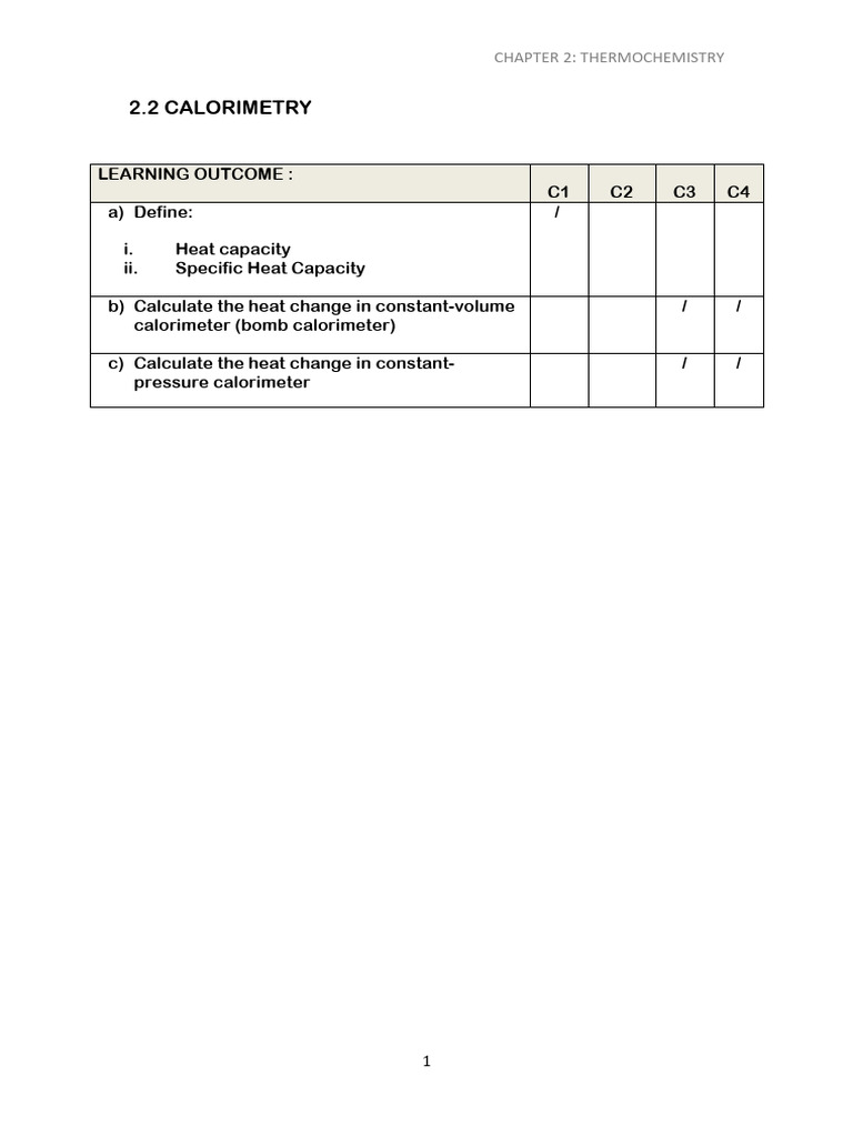 Understanding Calorimetry in Thermochemistry | PDF | Calorimetry | Heat