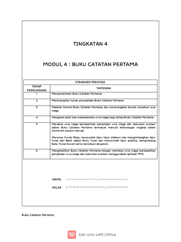 Modul 4 Buku Catatan Pertama | PDF