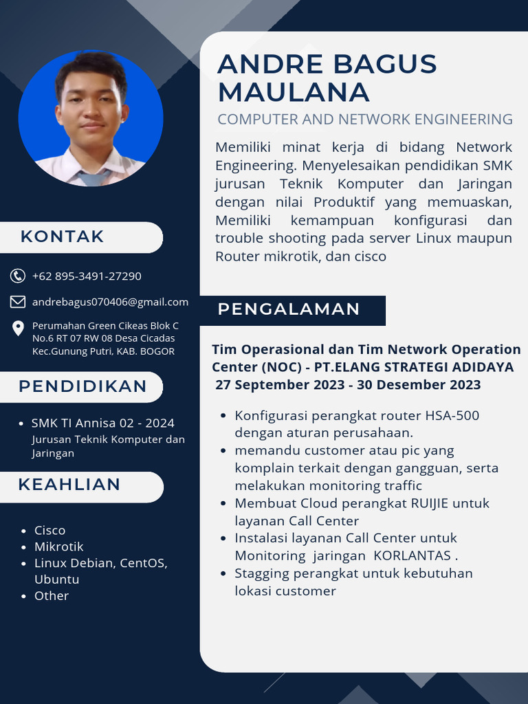 CV Andre Bagus Maulana | PDF