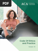 ACA Code of Ethics and Practice Ver16 | PDF | Confidentiality | Lawyer