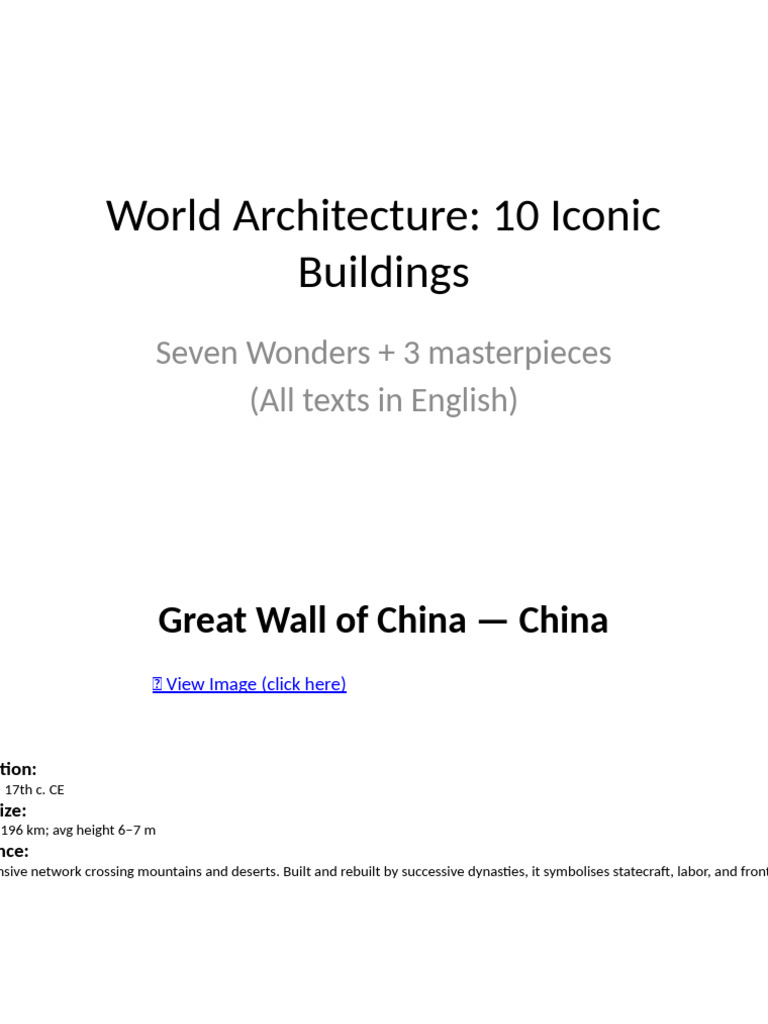 World Architecture With Text and Links | PDF | Architectural Design ...