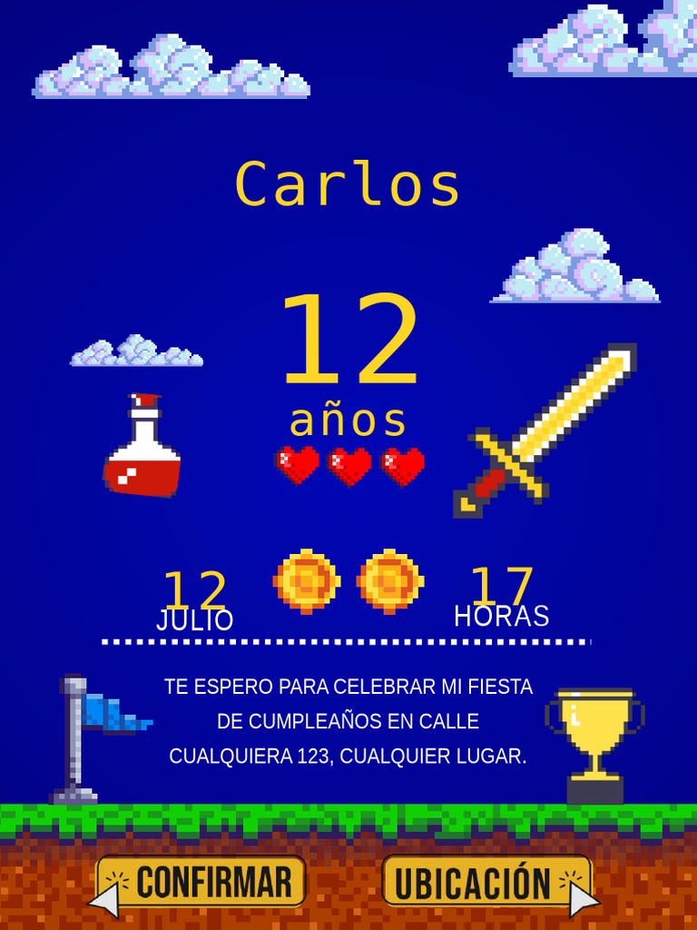 Cumple Gamer Azul | PDF