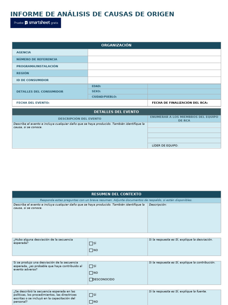 Informe de Análisis de Causas Raíz | PDF