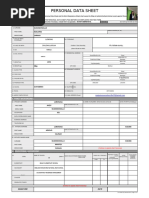 ANNEX H 1 CS Form No. 212 Revised 2025 Personal Data Sheet Folio Size | PDF | Government And ...