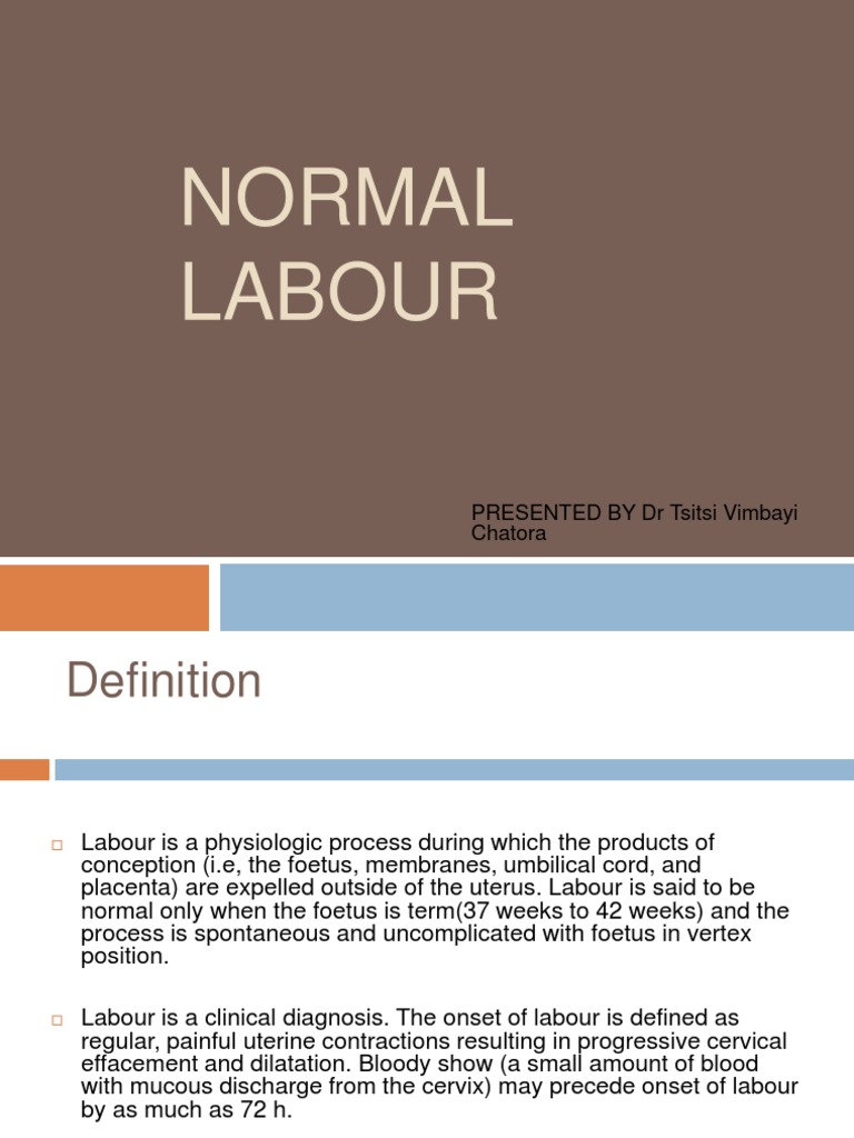 Normal Delivery Timeline for First Baby | PDF | Childbirth | Pelvis