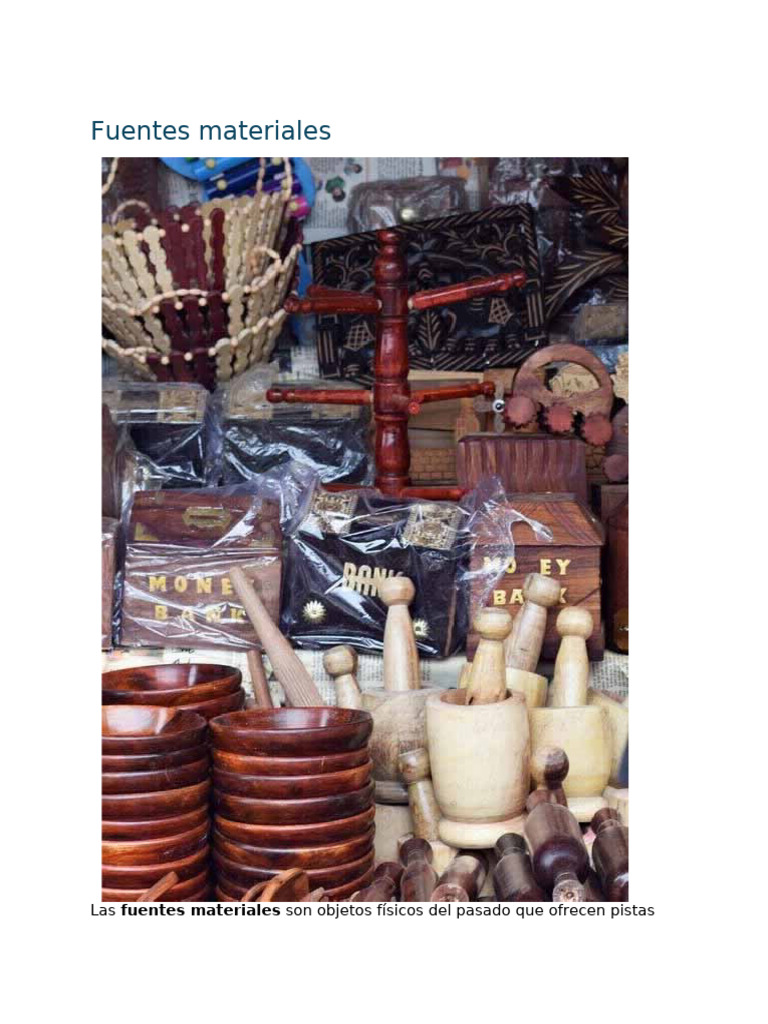 Ejemplos de Fuentes Materiales Históricas | PDF | Estadísticas | Museo
