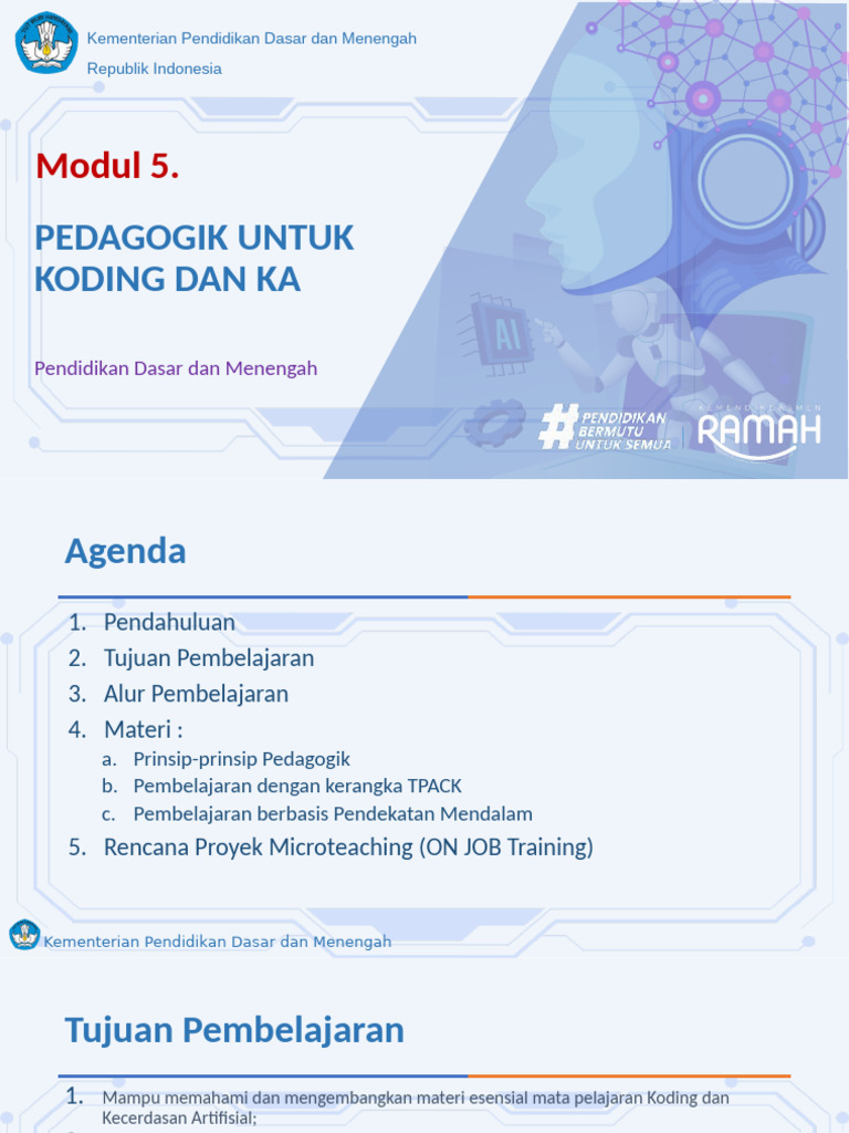 Modul 5. Pedagogik Untuk Koding-KA Di Dikdasmen | PDF