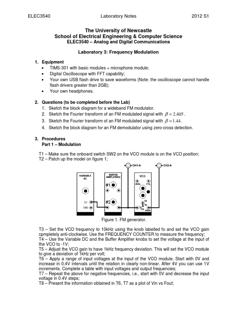 Lab 3 | PDF | Frequency Modulation | Modulation