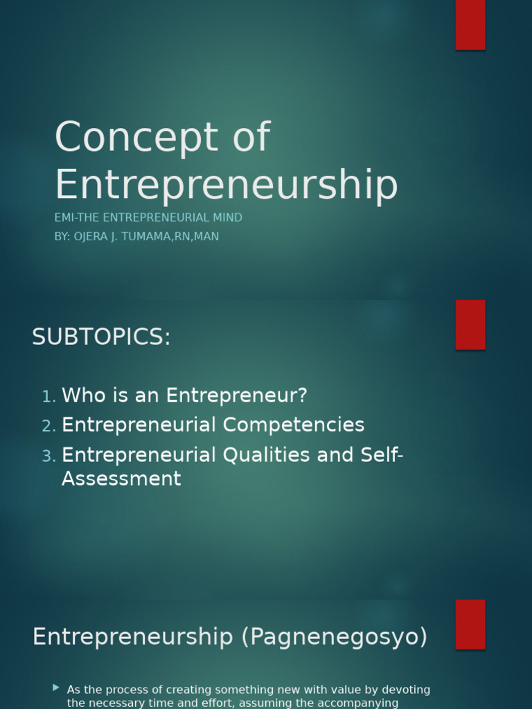 Concept of Entrepreneurship | PDF | Entrepreneurship | Retail