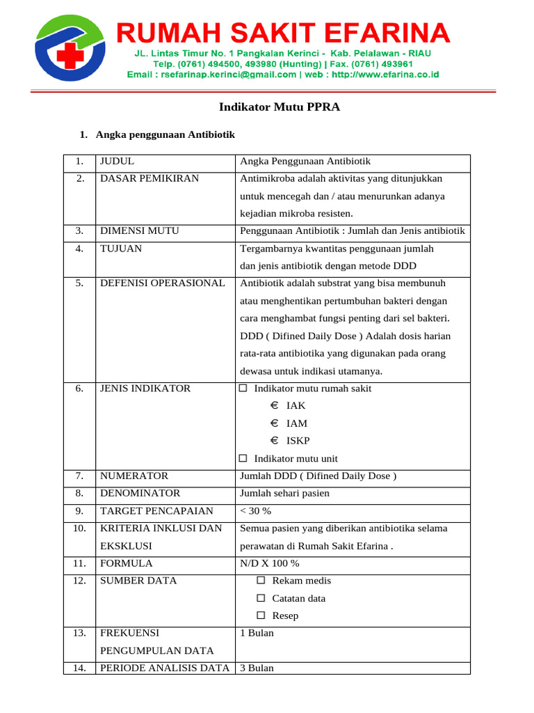 PPRA 4 INDIKATOR MUTU | PDF