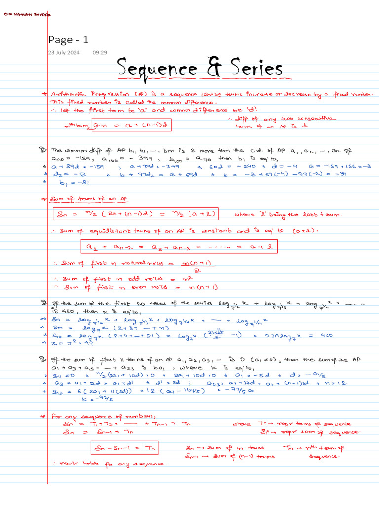 Sequence and Series | PDF