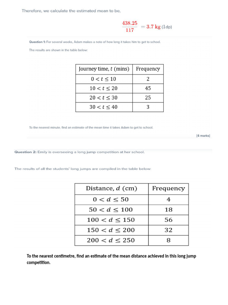 Estimated Mean Grd 11 Activity | PDF