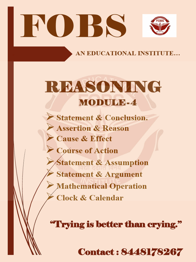 Statement and Conclusion Reasoning Guide | PDF