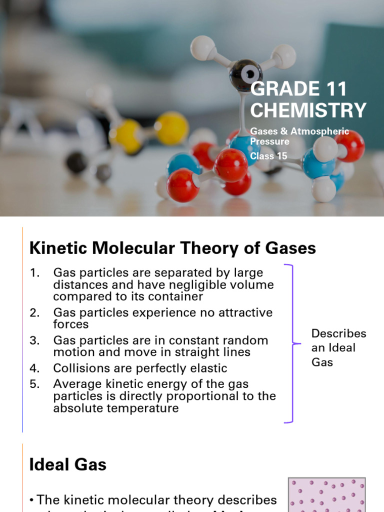 Kinetic Molecular Theory of Gases | PDF | Gases | Stoichiometry