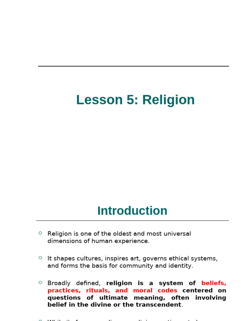 Lesson 5 | PDF | Interfaith Dialogue | Spirituality
