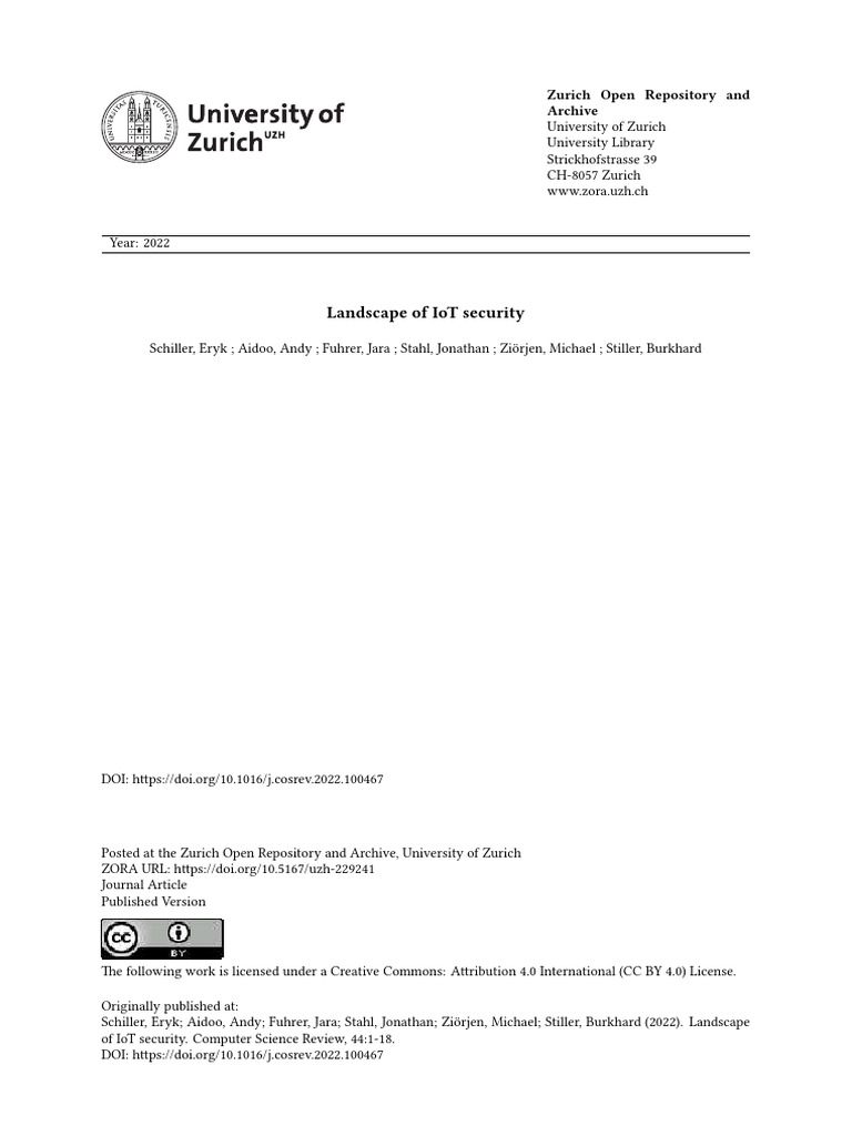 Landscape of IoT Security | PDF | Computer Network | Cloud Computing