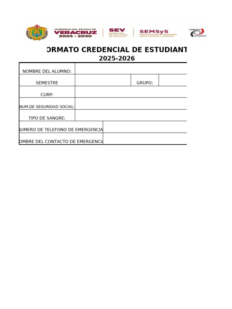 Formato Credencial 2025 | PDF