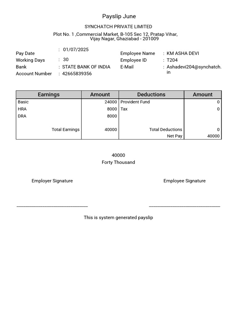Payslip 1748932425 June | PDF