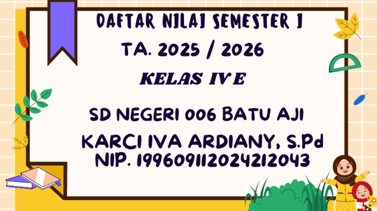 Cover Daftar Nilai | PDF