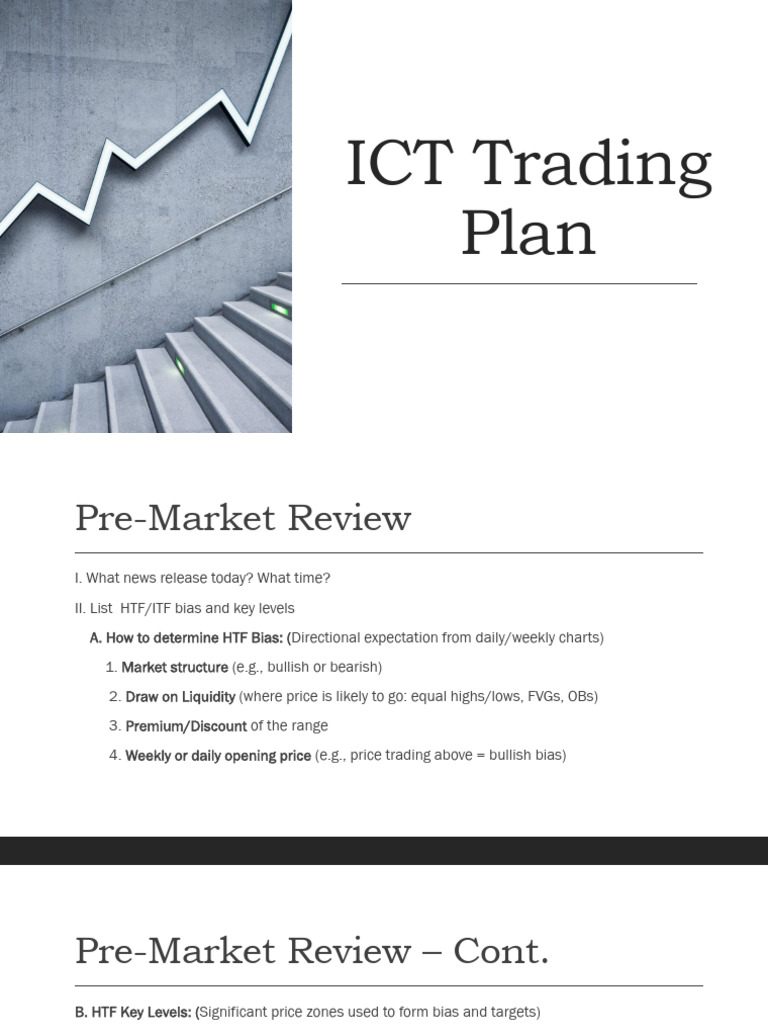 ICT Trading Plan Overview | PDF