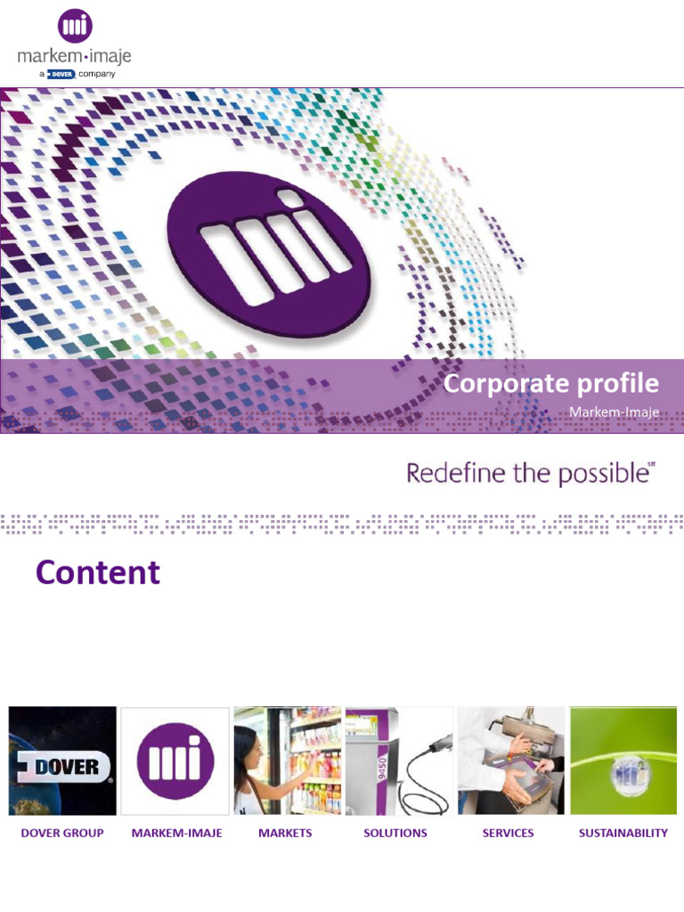 Markem-Imaje Corporate - Presentation - New Partner | PDF | Printer (Computing)