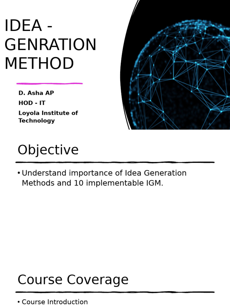 Idea Generation Methods 010825 Pdf Brainstorming Creativity